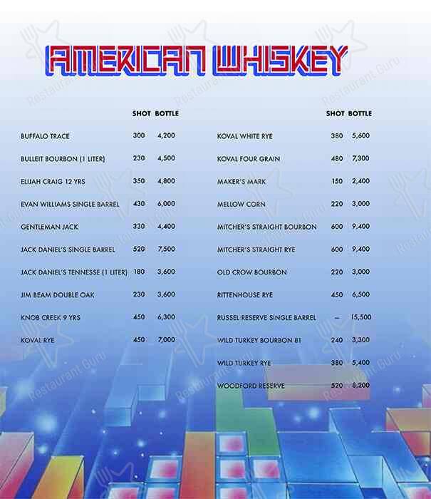 Menu at Versus Barcade PH, Taguig