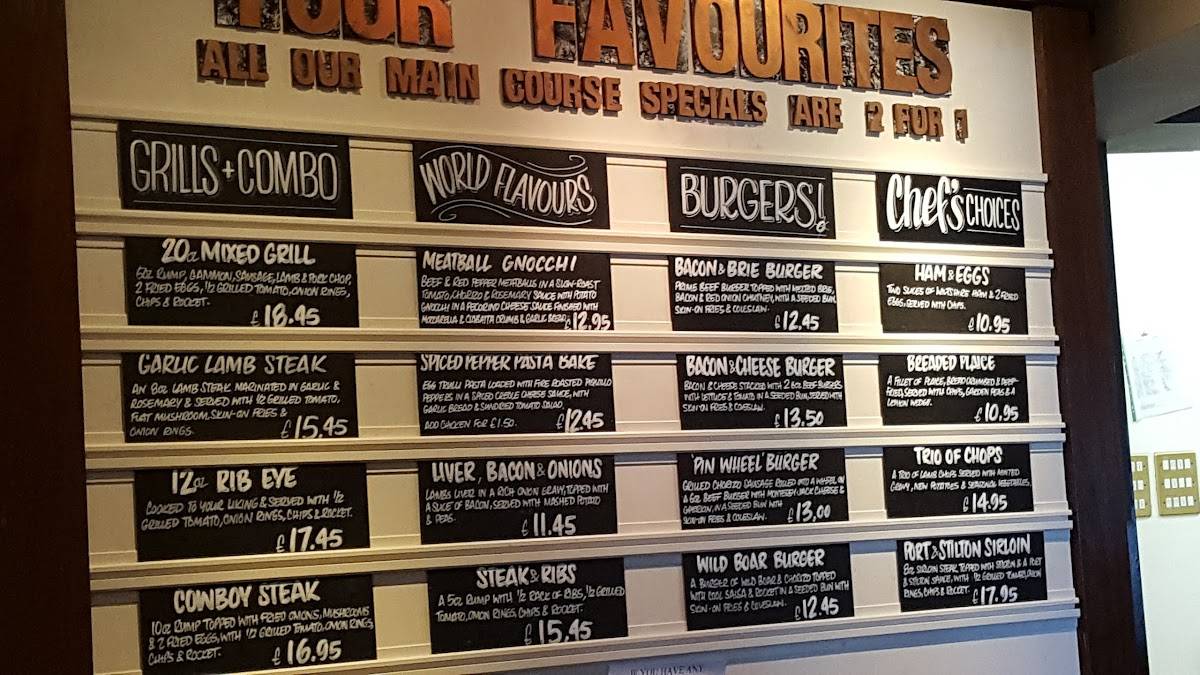 Menu at Woodlark pub & bar, Bordon