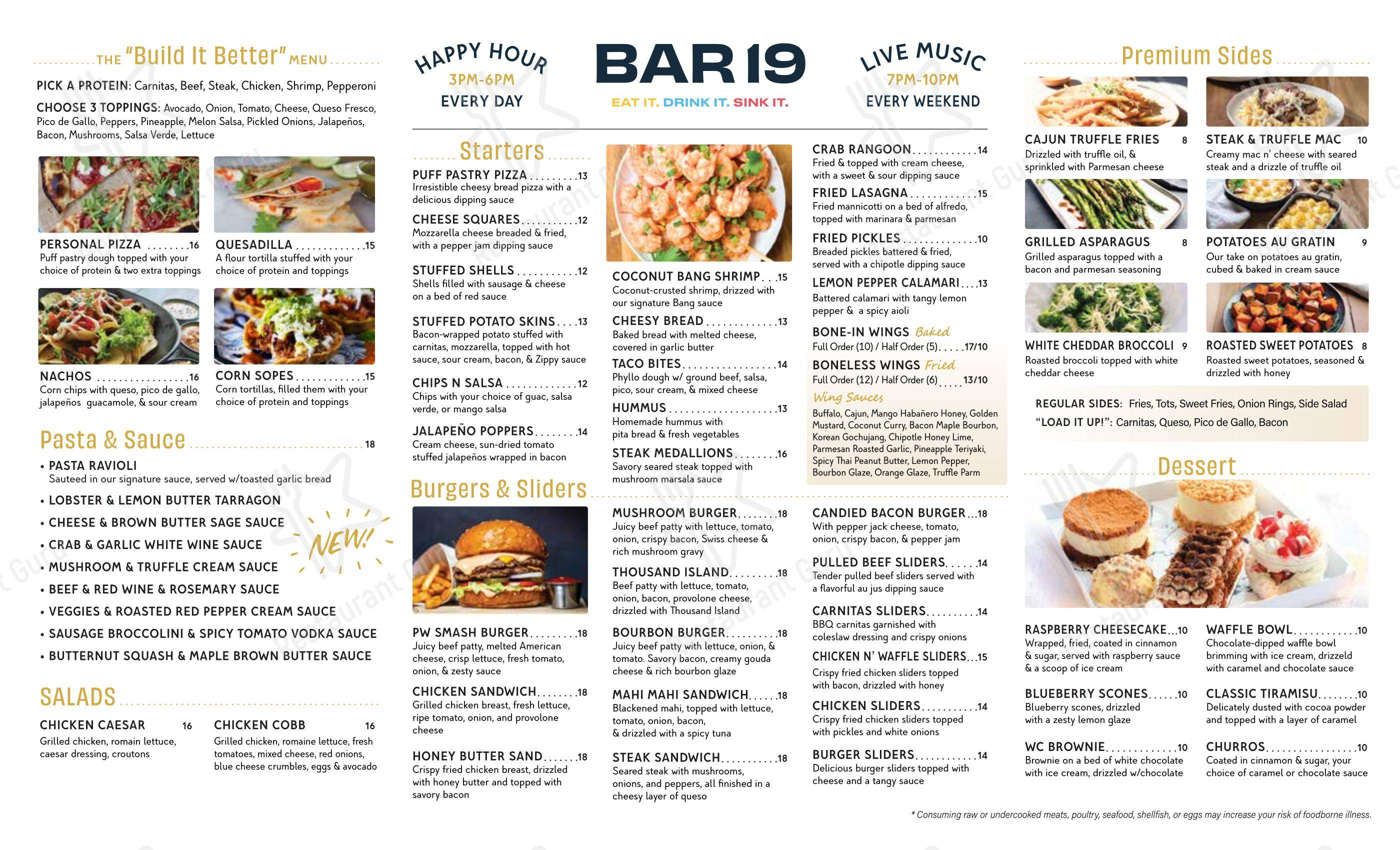 Menu at Putting World pub & bar, Scottsdale