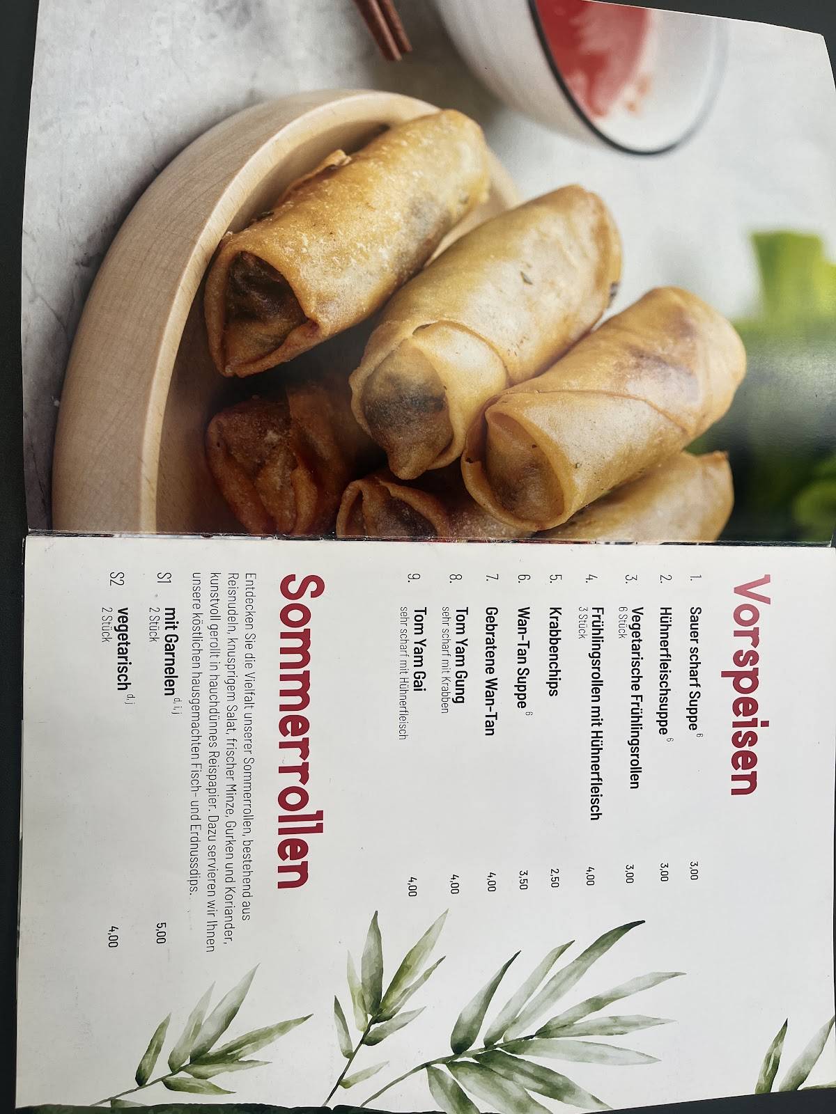 Menu at Que Viet Restaurant, Stuttgart