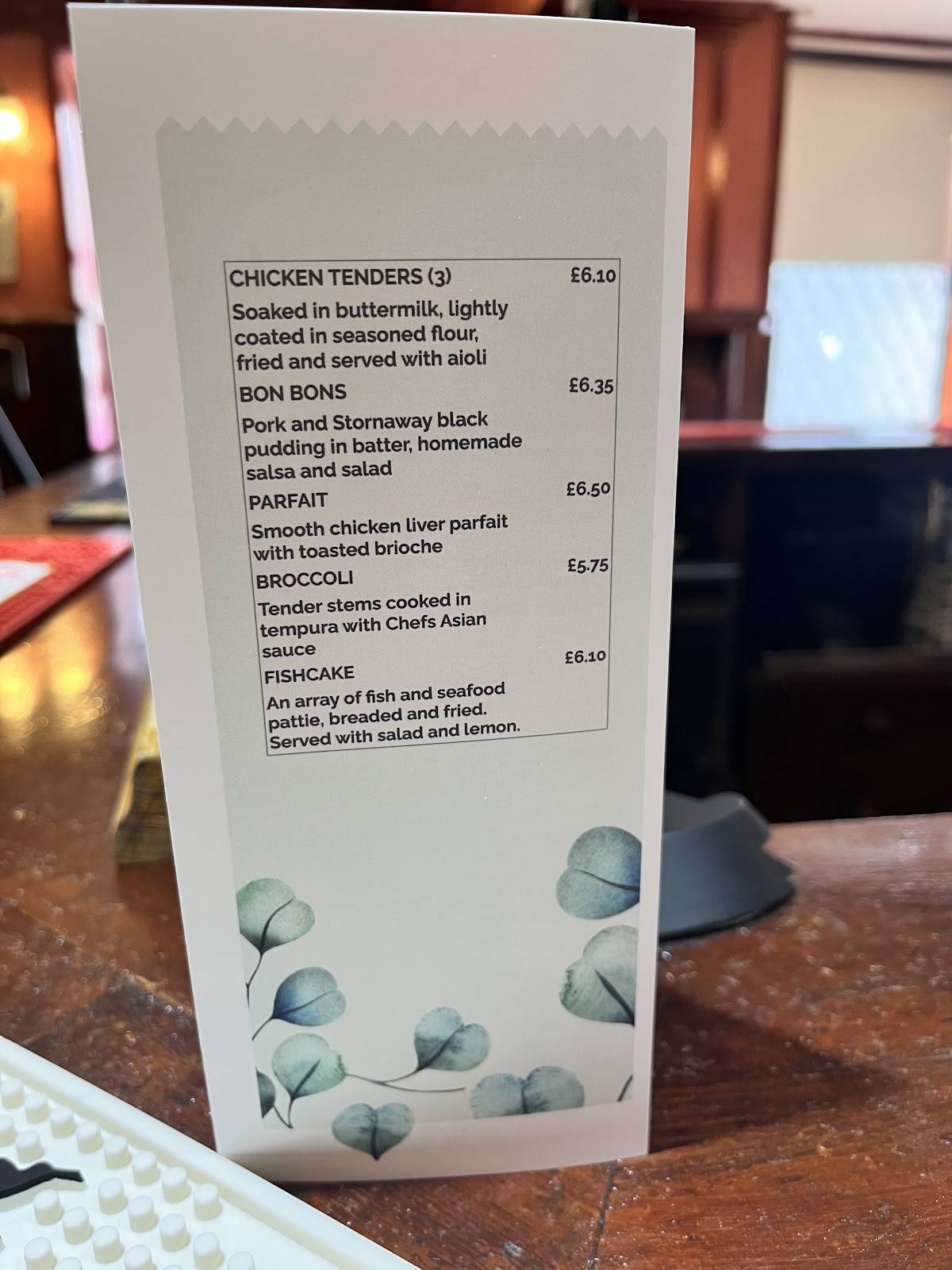 Menu at Queen Street Tavern pub & bar, Forfar