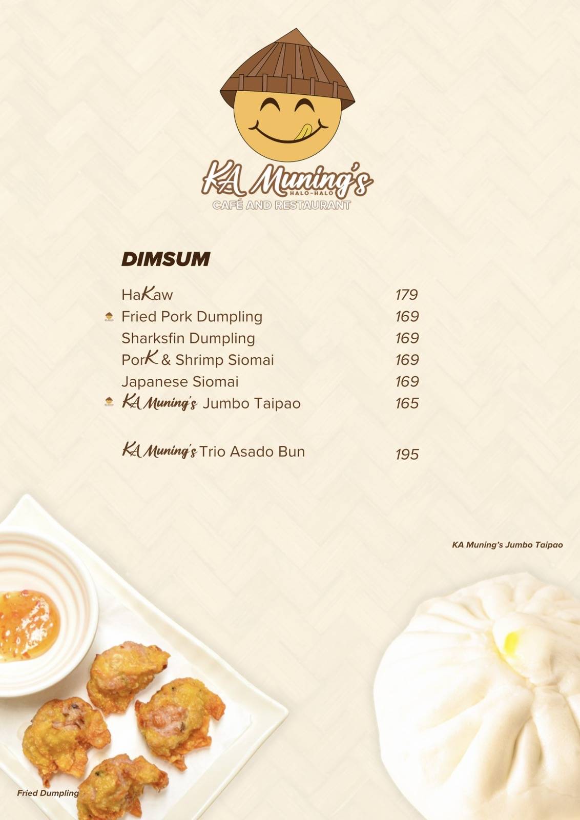 Menu at Ka Muning’s Halo-Halo Cafè & Restaurant, Quezon City