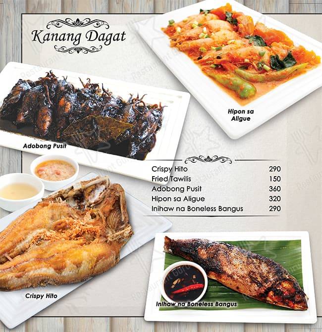 Menu at Mangan restaurant, Quezon City, Ortigas Ave