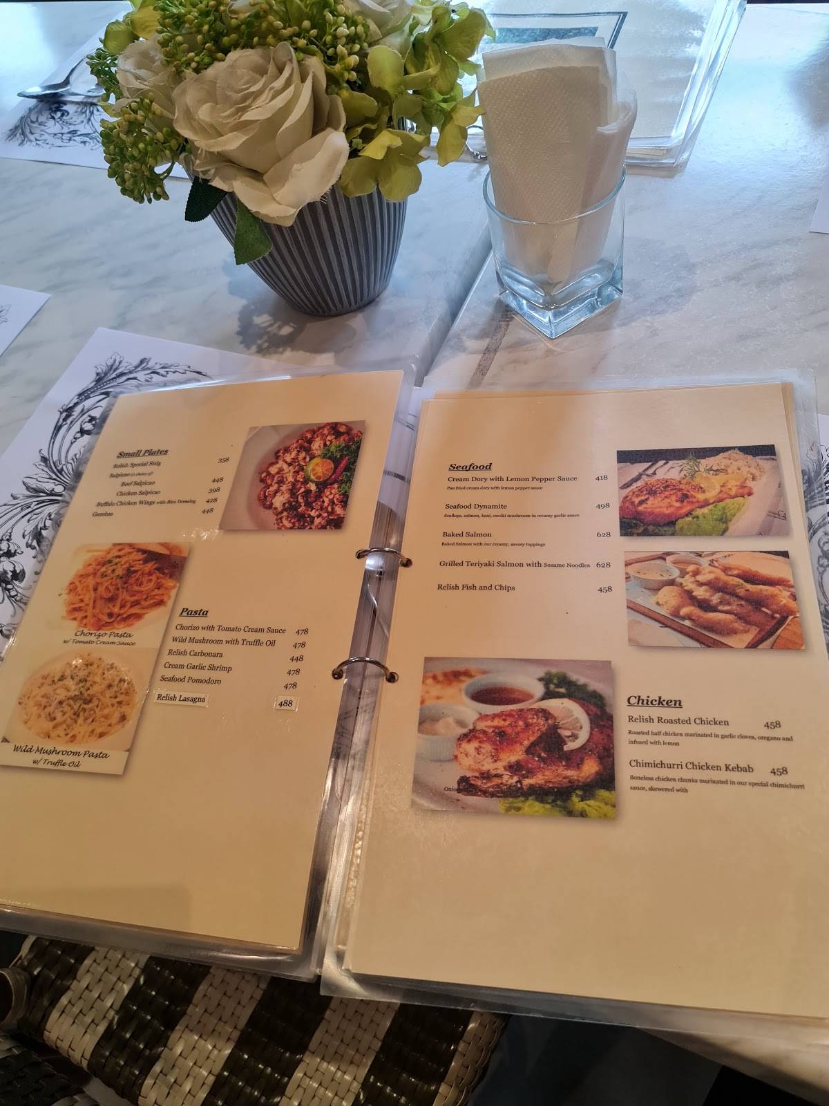Menu at Relish, Hello Happiness! restaurant, Quezon City