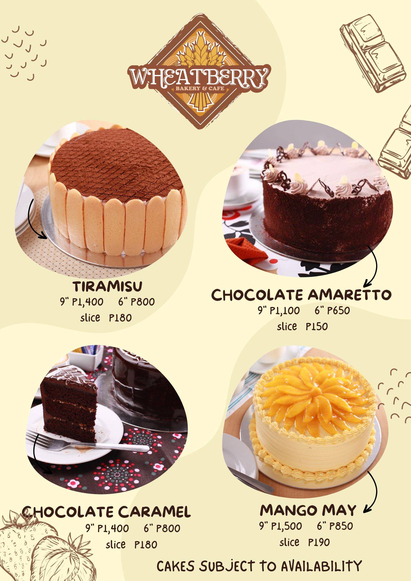 Menu at Wheatberry cafe, Quezon City, 84 Sct. Castor St