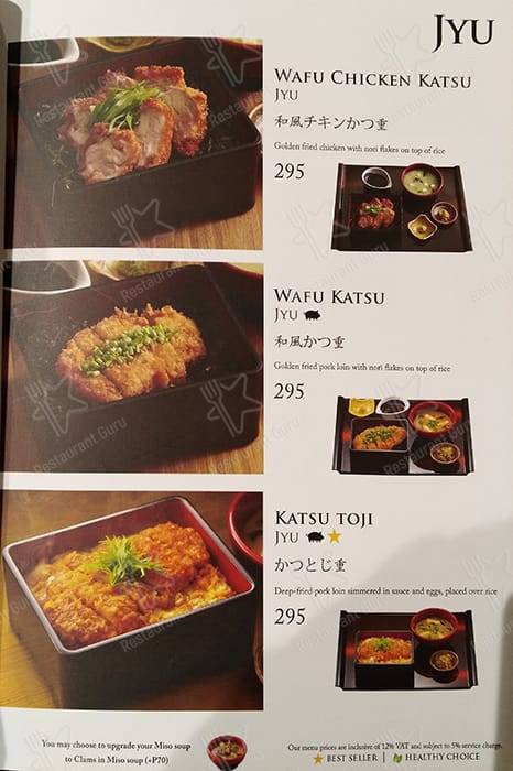 Menu at YAYOI restaurant, Quezon City, GF Eastwood Mall