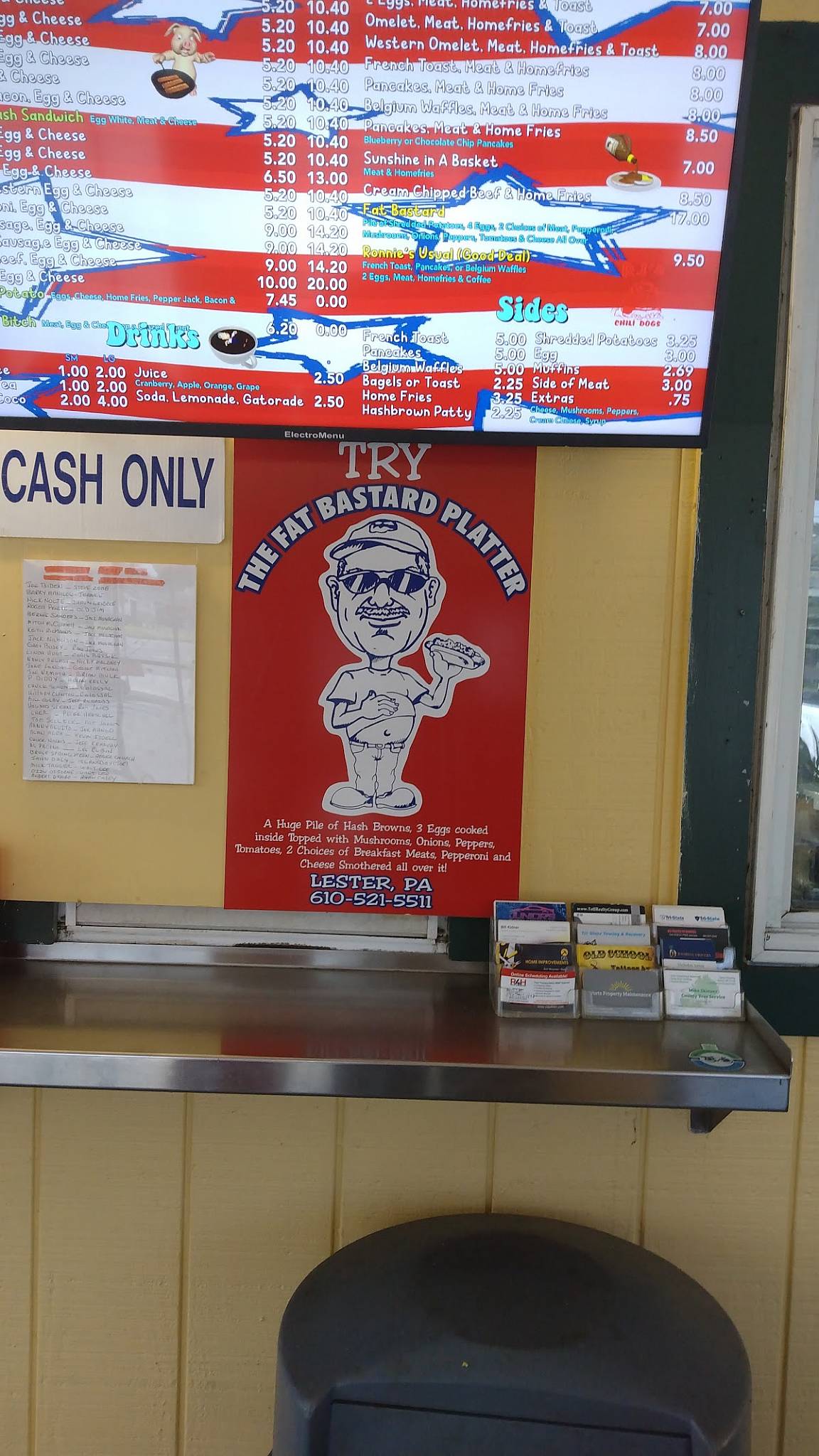 Menu at R J's Hot Dog Stand restaurant, Tinicum Township