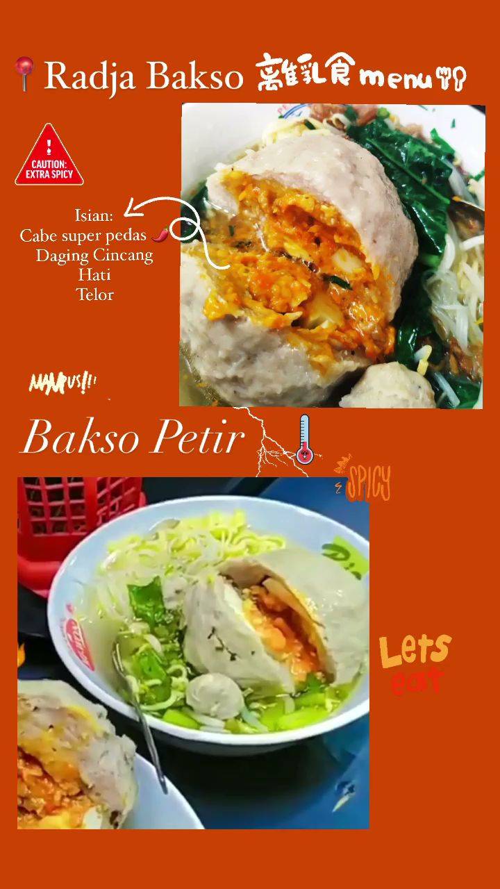 Menu at RAJA BAKSO UNEN X-CICALENGKA restaurant, Indonesia
