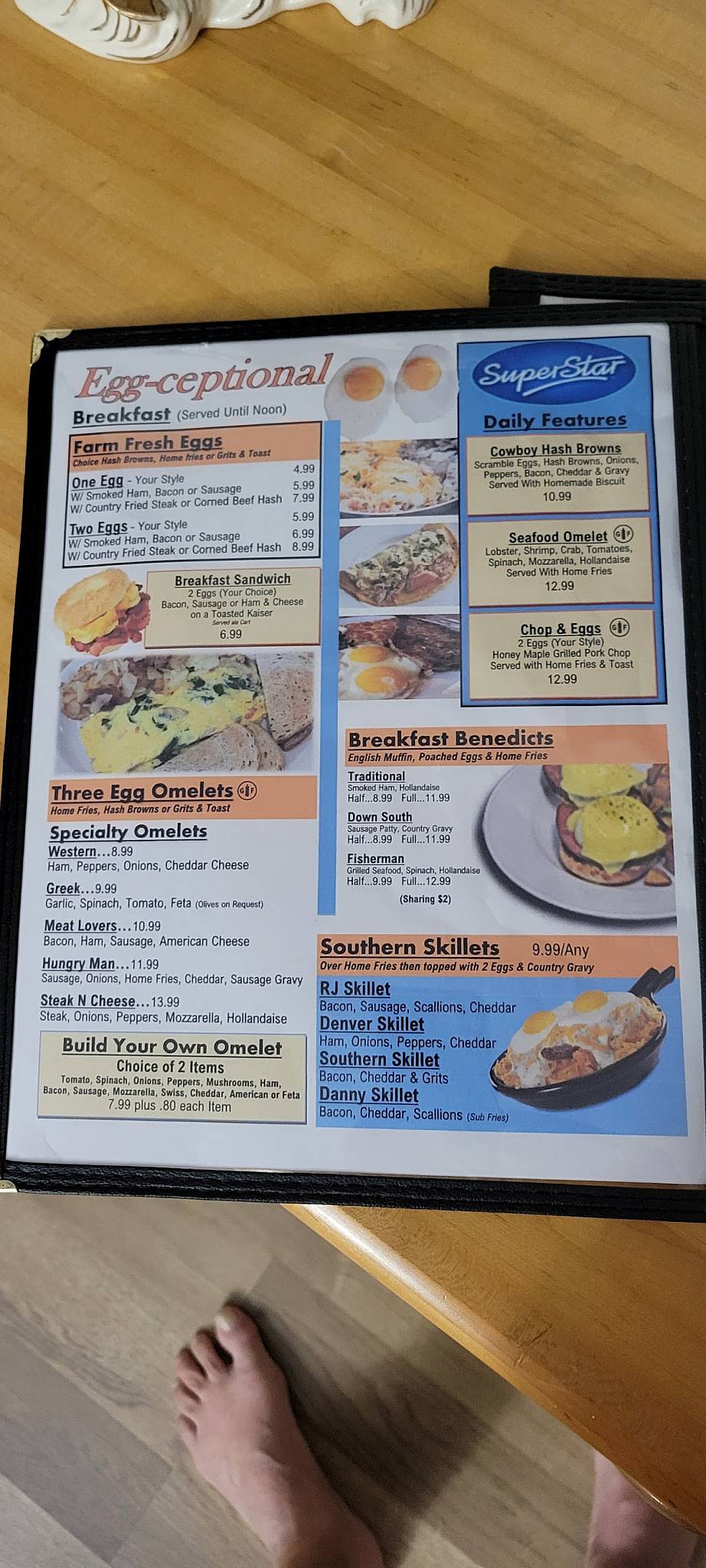 Menu at RJ's Family Restaurant, Micco, 937 Barefoot Blvd