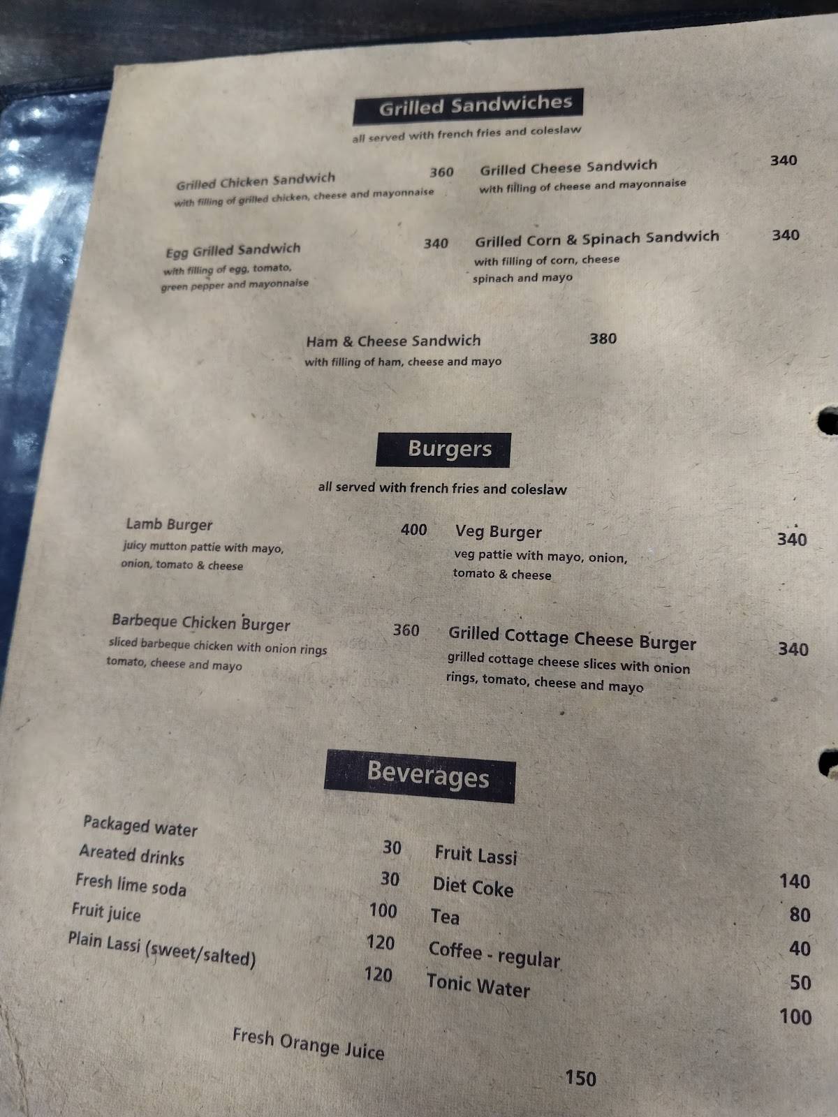 Menu at Raja Cafe Restaurant, Khajuraho