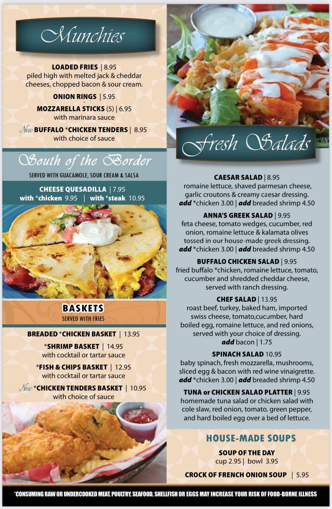 Menu at Ralph’s Corner Diner restaurant, Lansdale