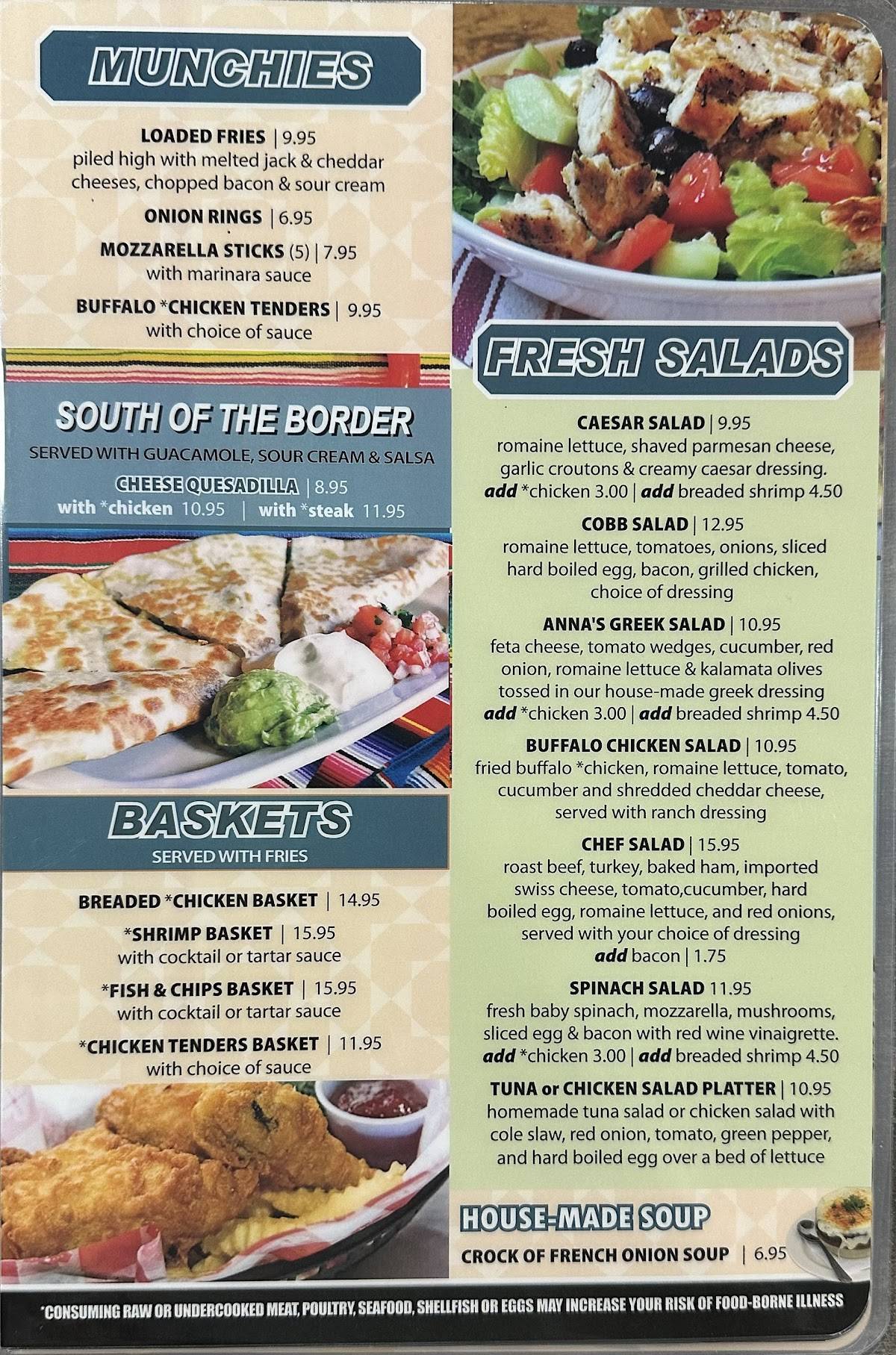 Menu at Ralph’s Corner Diner restaurant, Lansdale