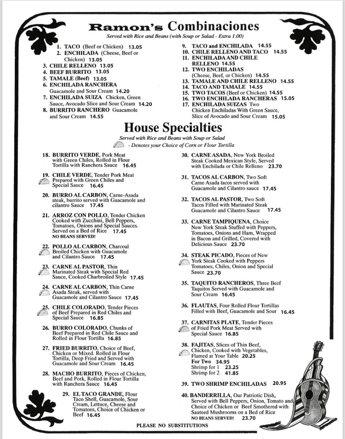 Menu at Ramon's Mexican Restaurant, Rosamond, W Rosamond Blvd