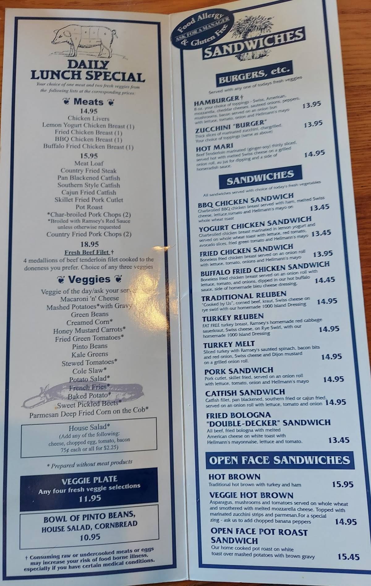 Menu at Ramsey's Diner - Harrodsburg Rd restaurant, Lexington, Old ...