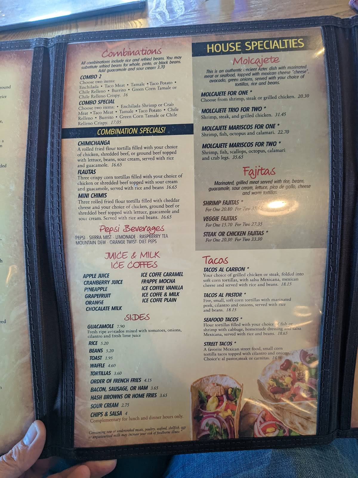 Menu at Rancho Rustico Restaurant, Tucson, E Old Vail Rd