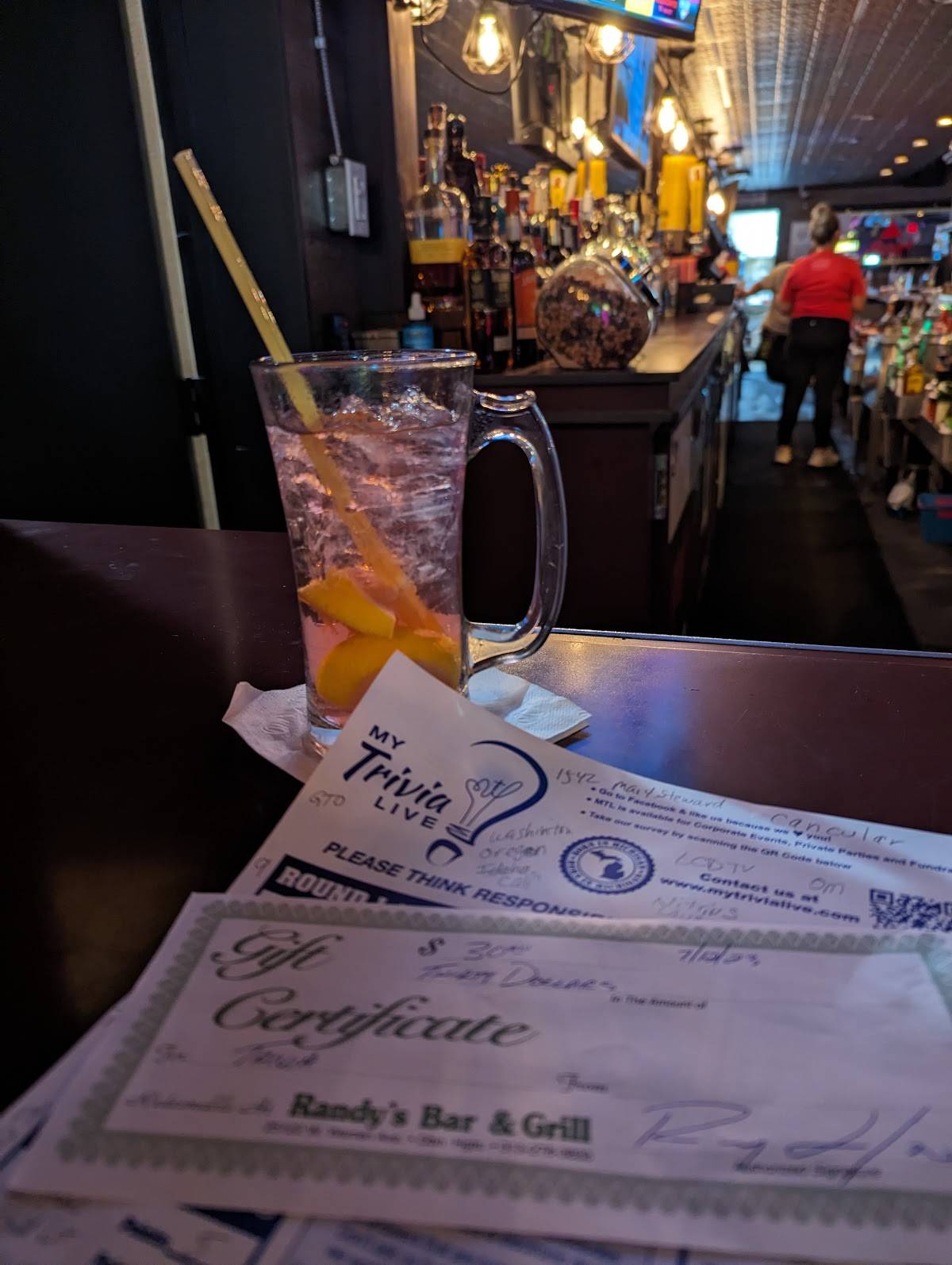 Menu at Randy's Bar & Grill, Dearborn Heights