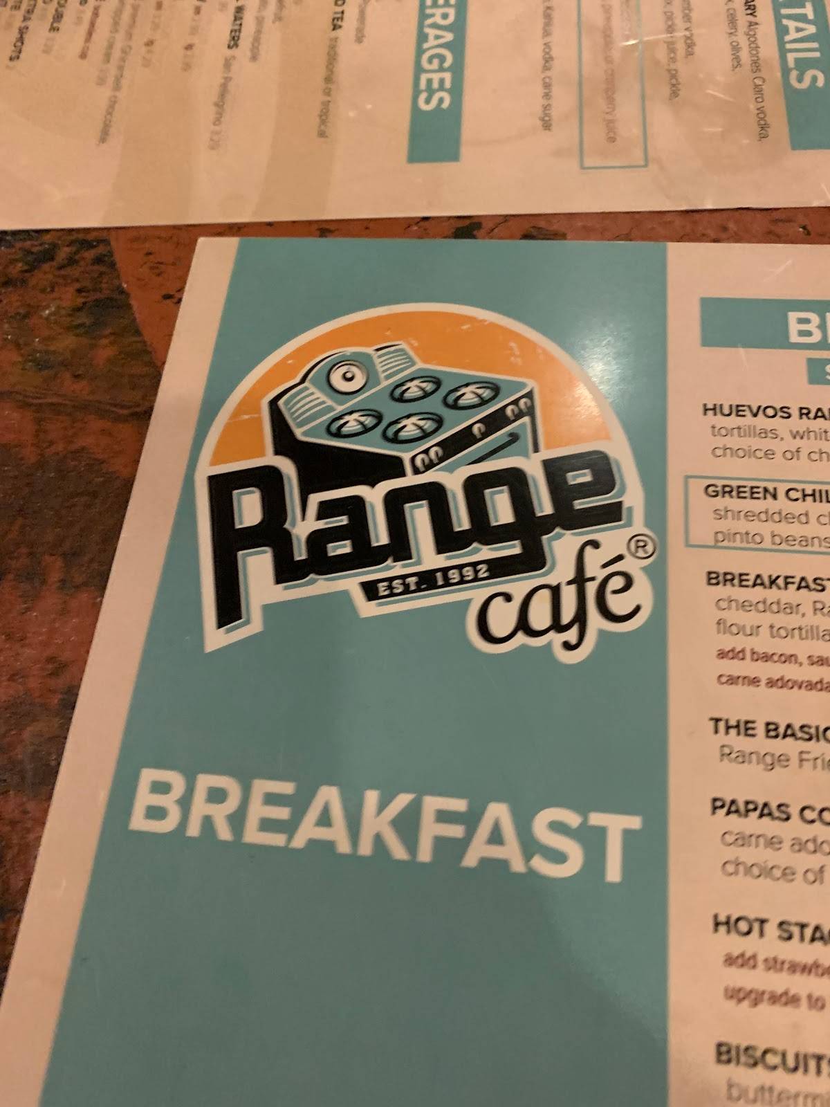 Menu at Range Café Bernalillo desserts, Bernalillo