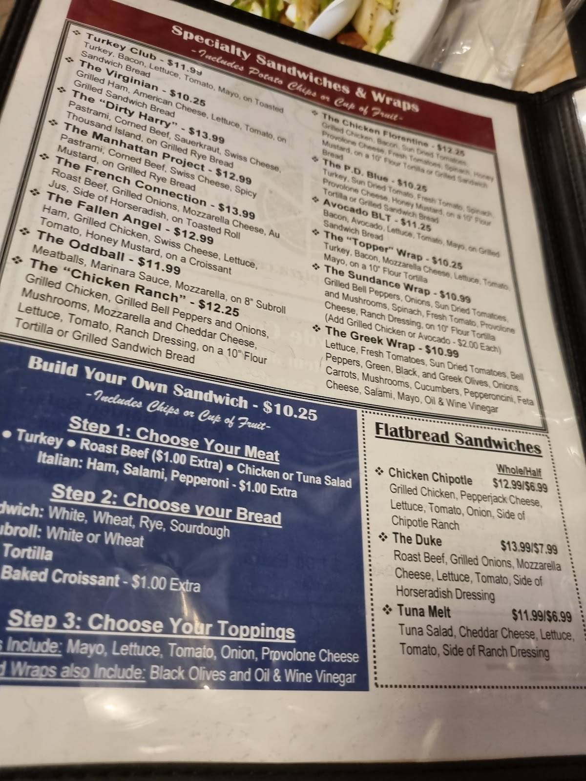 Menu at Reba's Deli and Pizzeria, La Grange, 539 E Colorado St