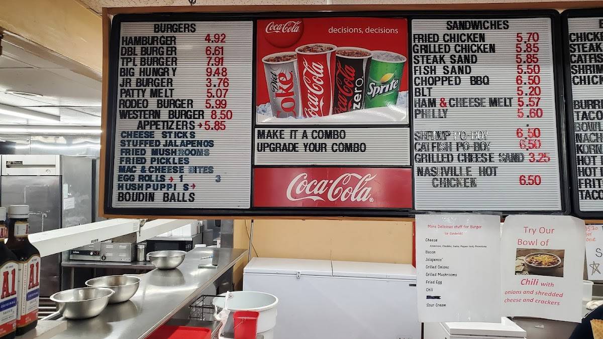 Menu at Red Cap Cafe, Santa Fe, Hwy 6