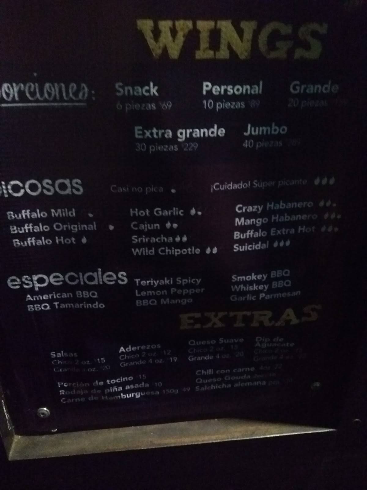 Carta del restaurante Red Hot Grill, Morelia