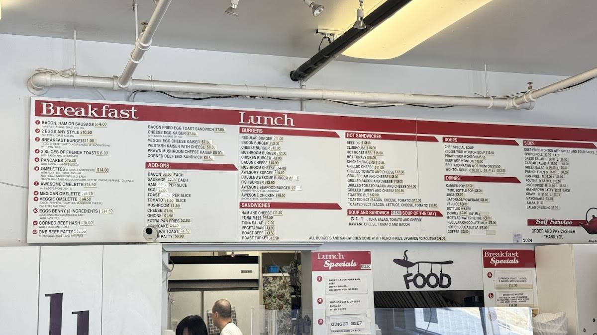 Menu at Red Kettle Restaurant, Victoria