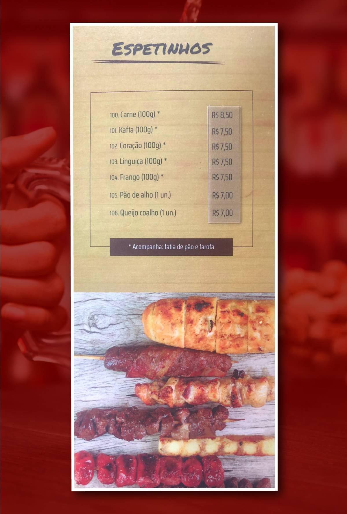 Menu em Red Square Portão restaurante, Curitiba