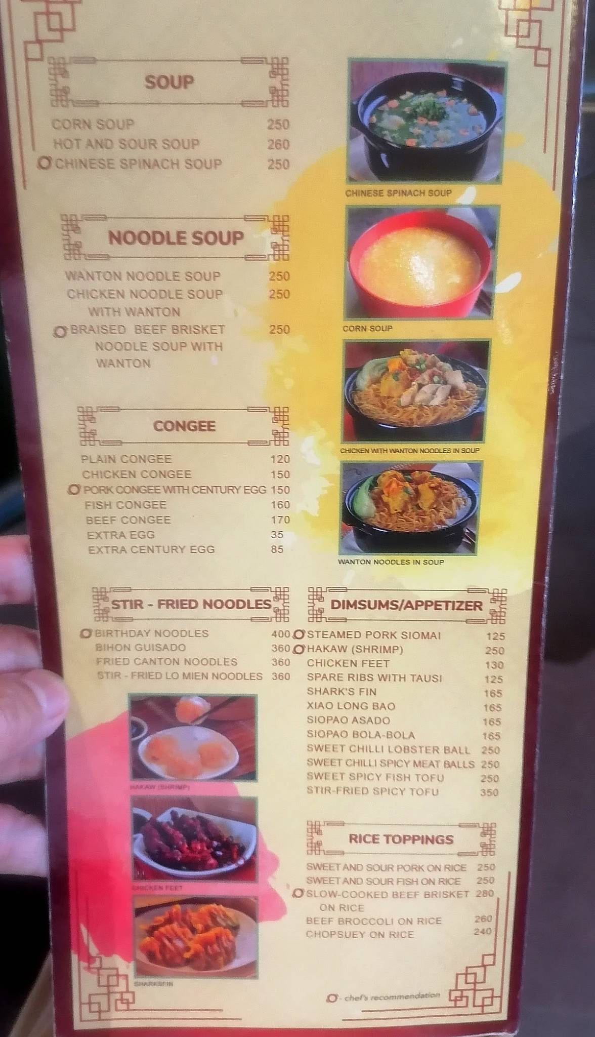Menu at Red wok restaurant, Quezon City