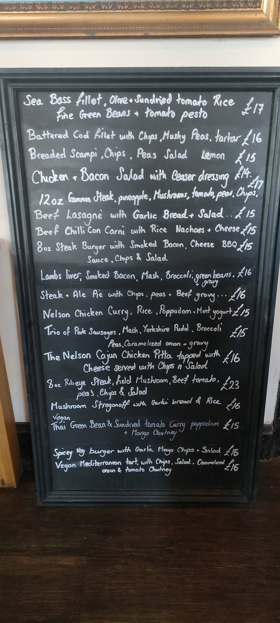 Menu at The Lord Nelson pub & bar, Reedham