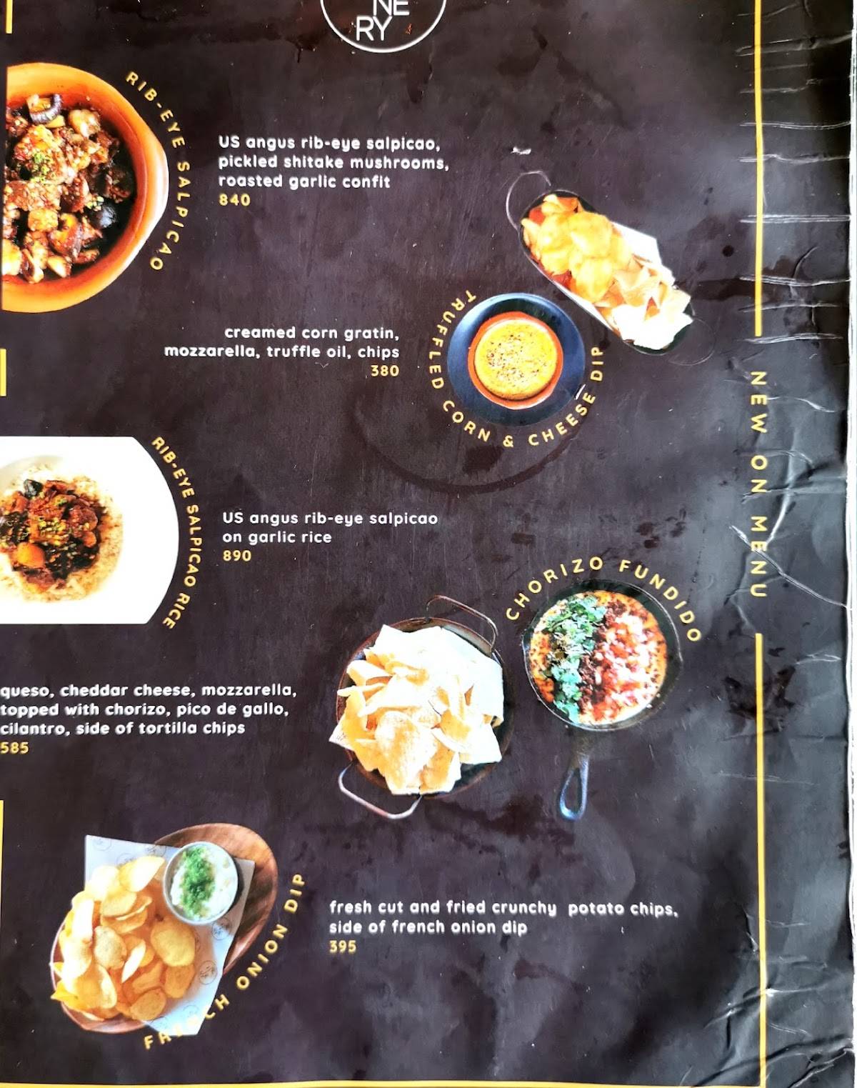 Menu at Refinery cafe, Makati, Joya Tower