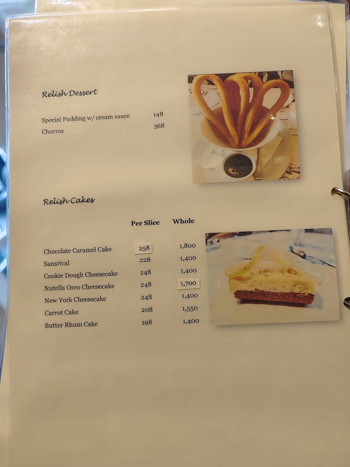 Menu at Relish, Hello Happiness! restaurant, Quezon City
