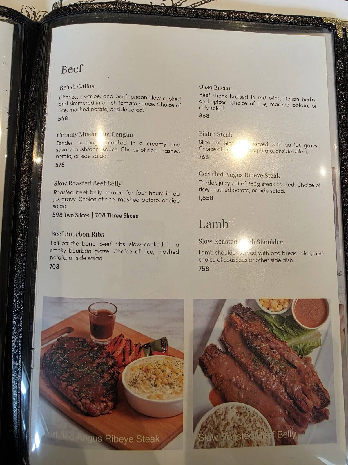 Menu at Relish, Hello Happiness! restaurant, Quezon City