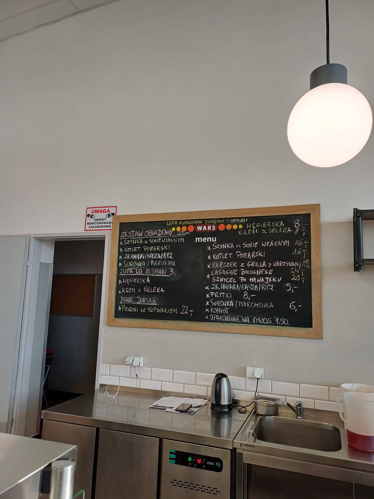 Menu at Restauracja WARS - Chłopickiego restaurant, Warsaw