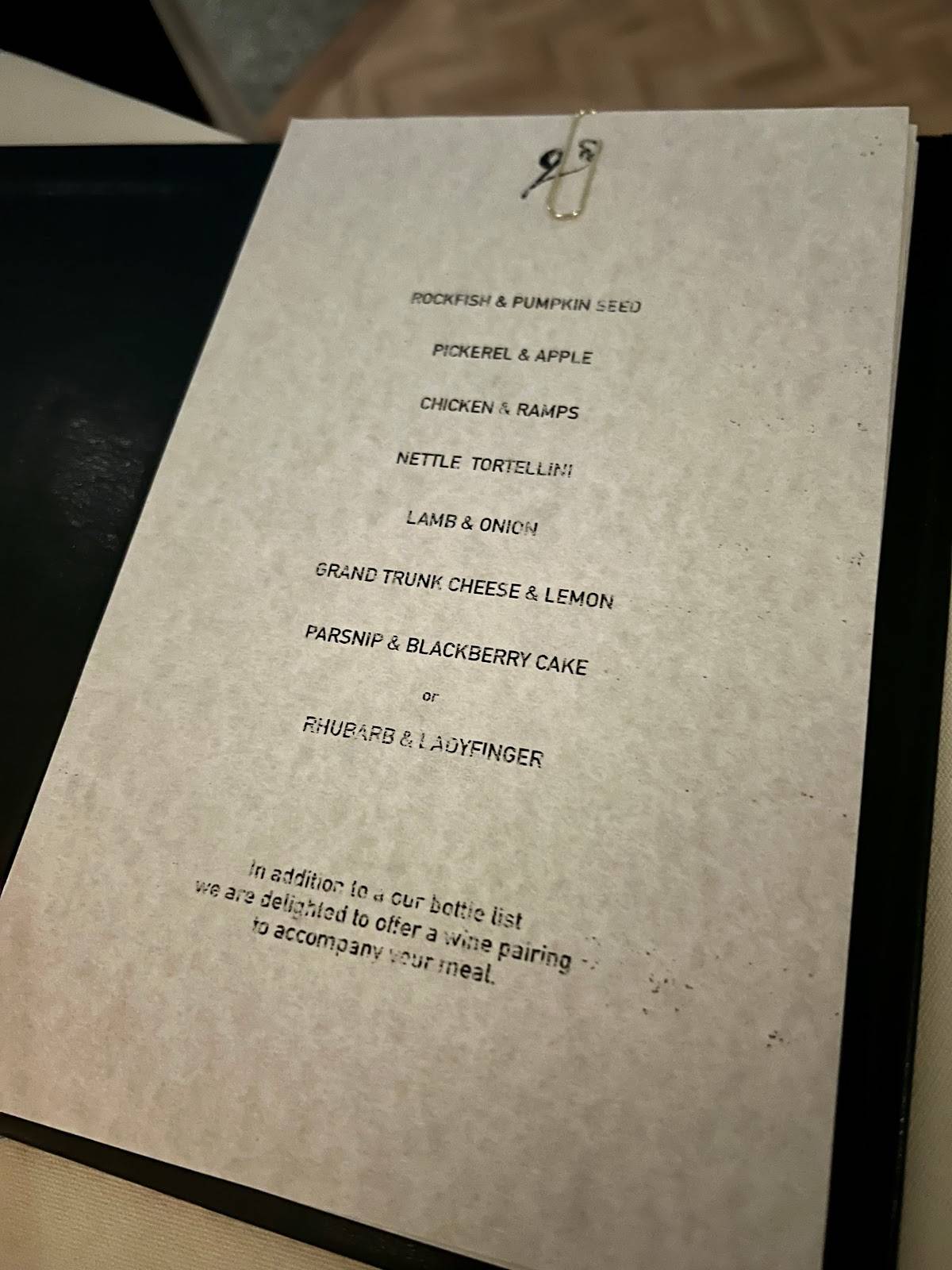 Menu at Restaurant 20 Victoria, Toronto