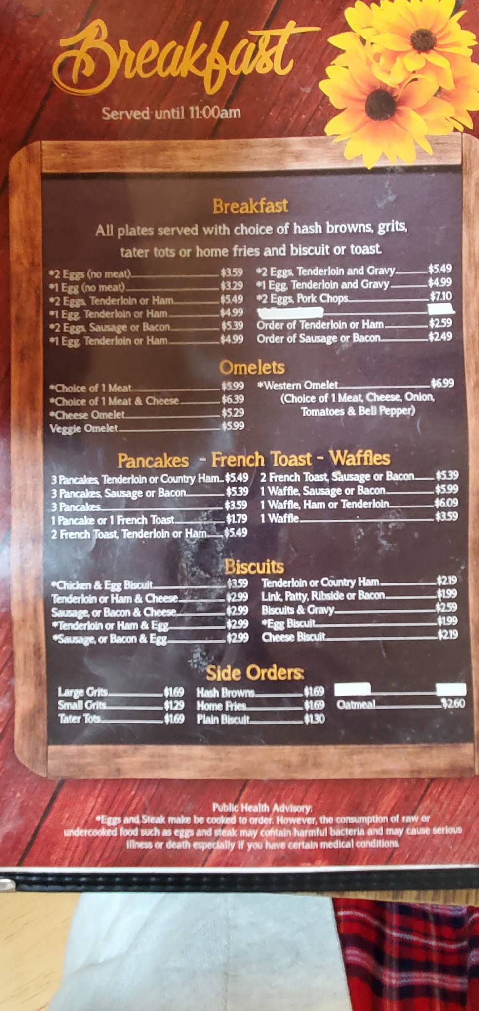 Menu at Amy Jo's Country Restaurant, Wilson, Nash St N