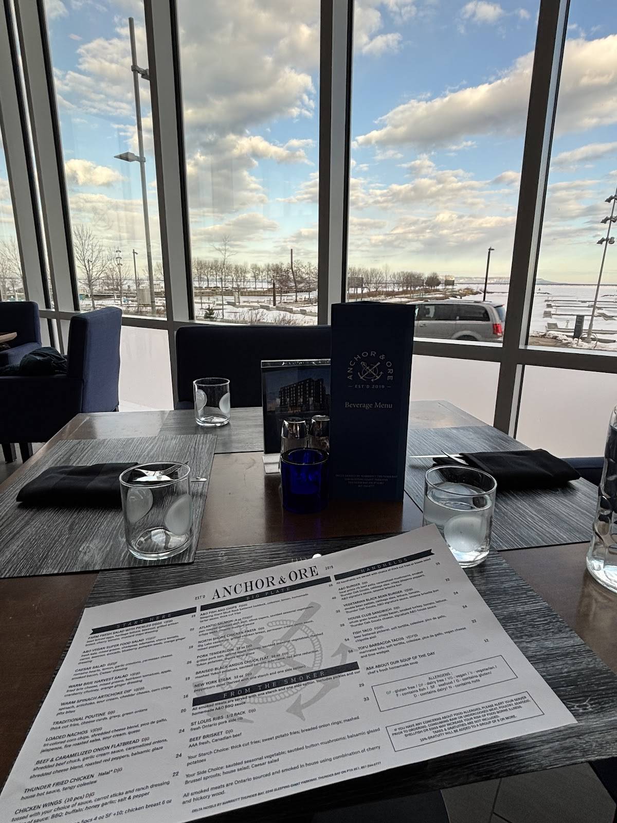 Menu at Anchor & Ore restaurant, Thunder Bay, Sleeping Giant Pkwy