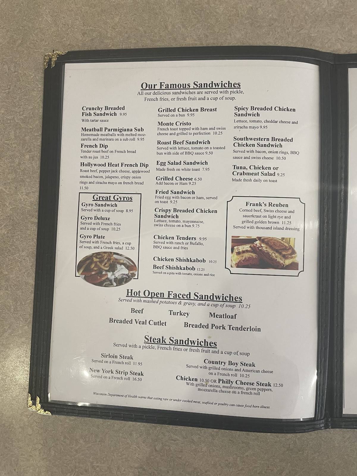 Menu at Andrea’s Family Restaurant, Cudahy