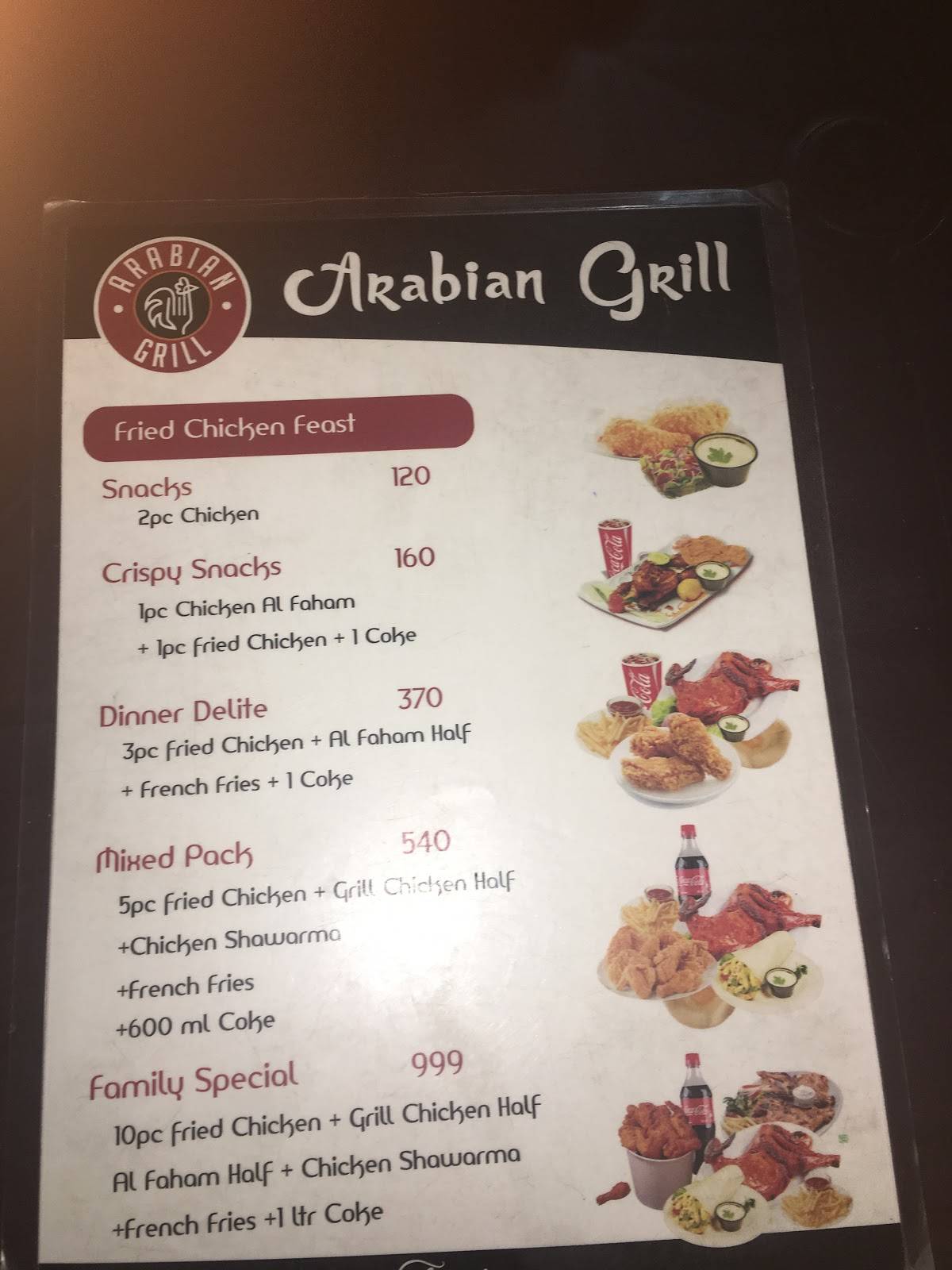 Menu at Arabian Grill, Vadodara