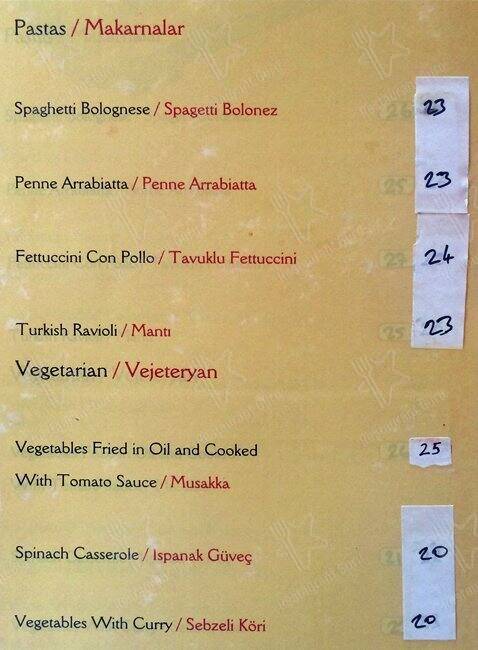 Menu at Aras Cafe Restaurant Turkish Kitchen, Istanbul