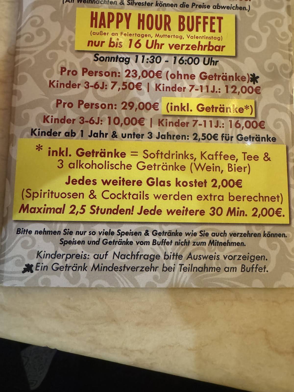 Asia Paradise Bochum Preise