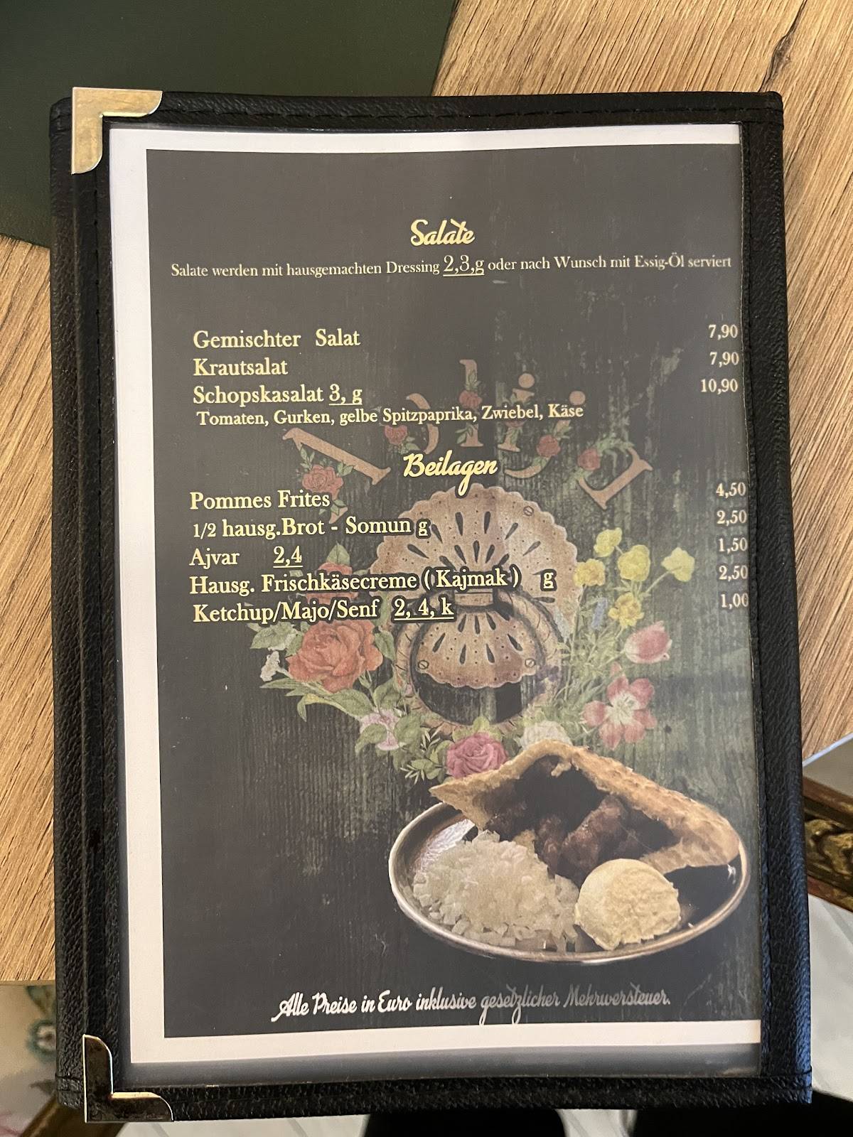 Menu au Restaurant Avlija Brzovic - Balkan Spezialitäten, Munich