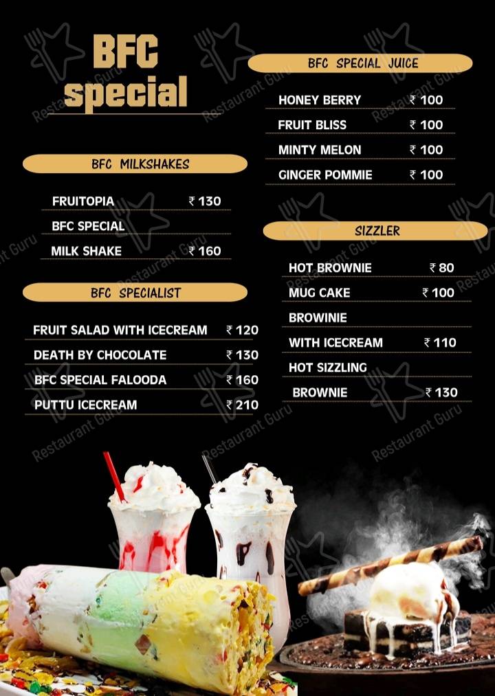 Menu at BANU FOOD COURT (BFC), Marthandam
