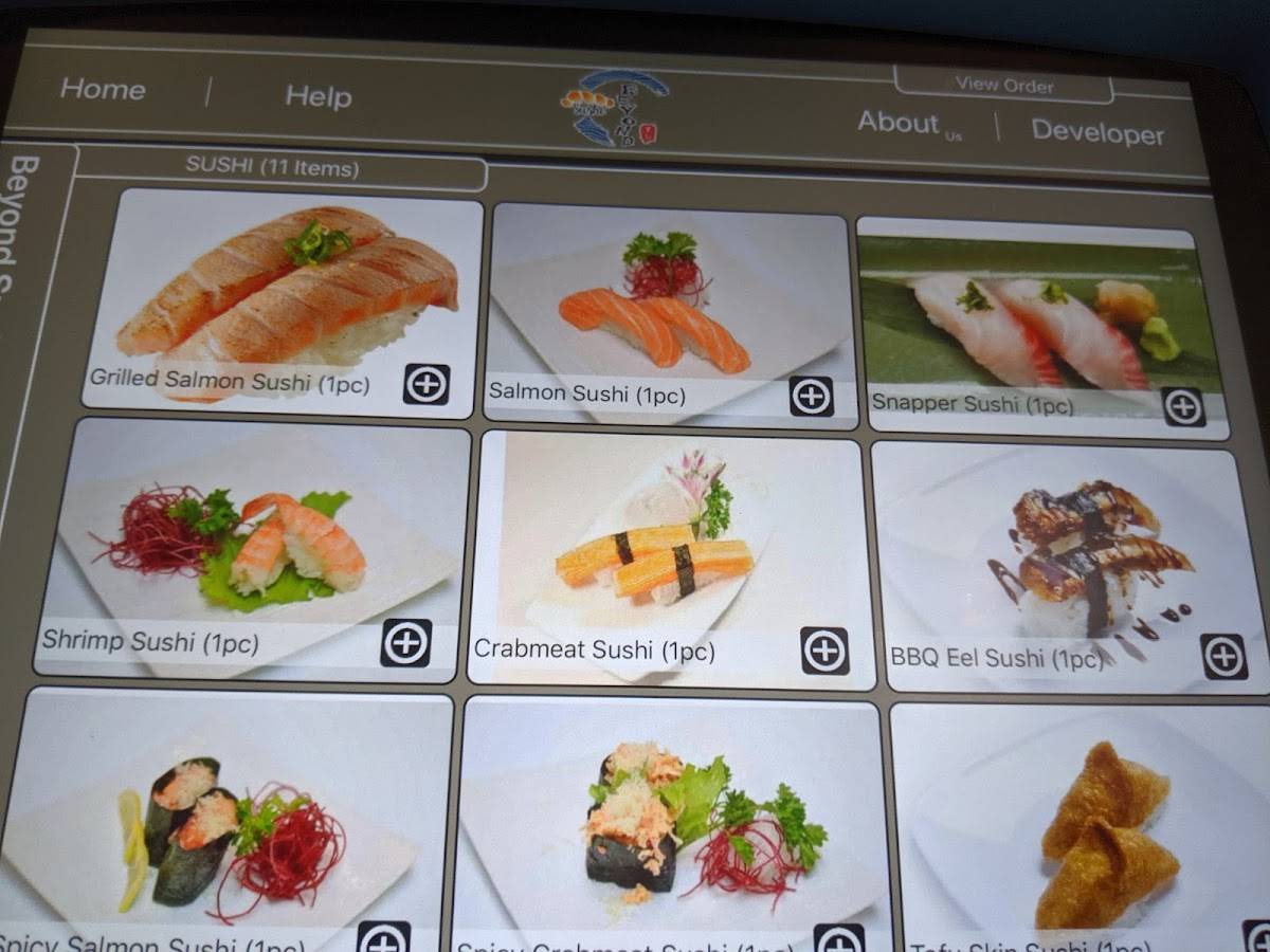 Menu at Beyond Sushi restaurant, North Bay
