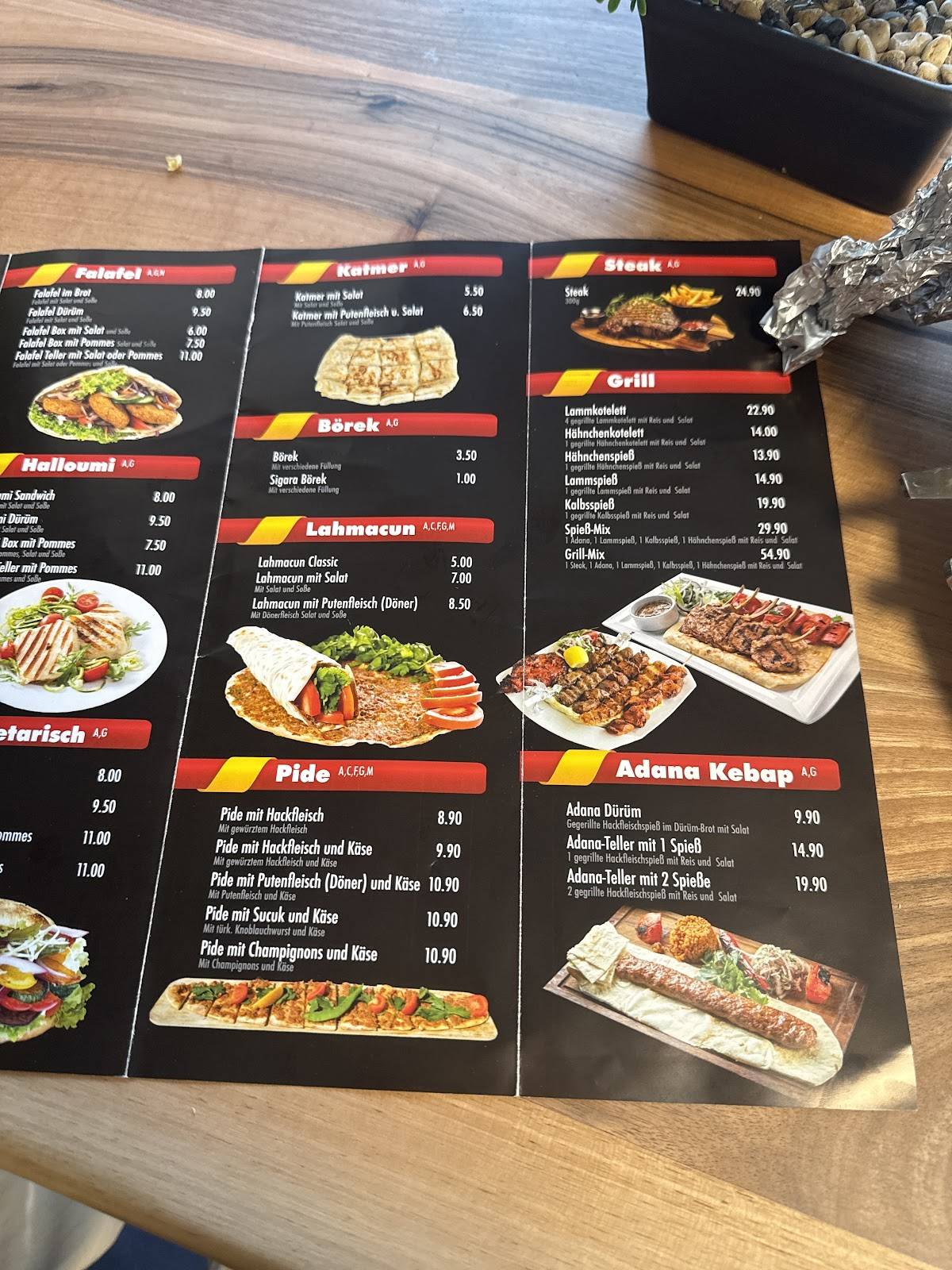 Speisekarte von Bistro Orient Türkische Küche restaurant, Penzberg