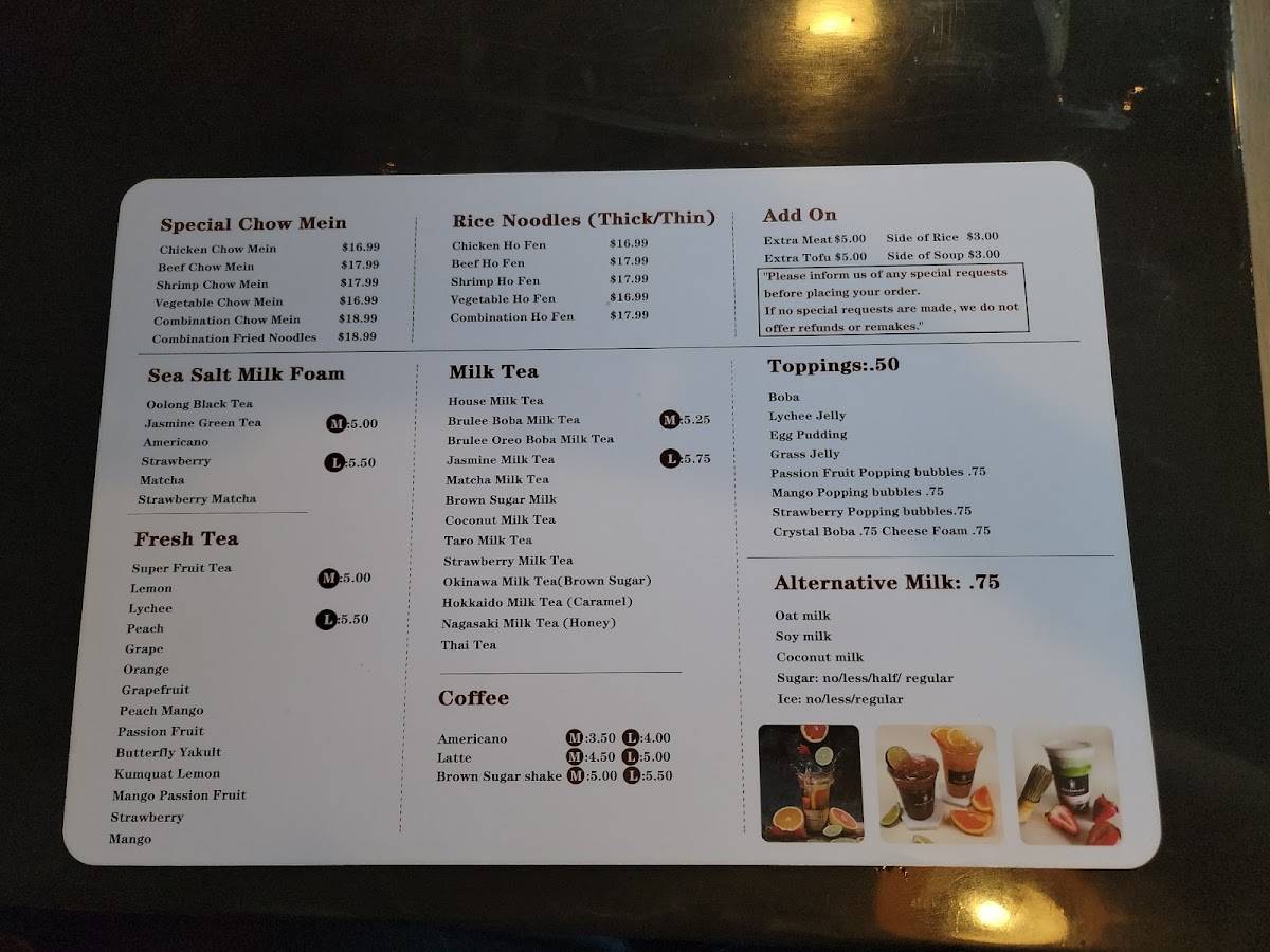 Menu at Black Straw Tea Bar & Kitchen, Spokane Valley