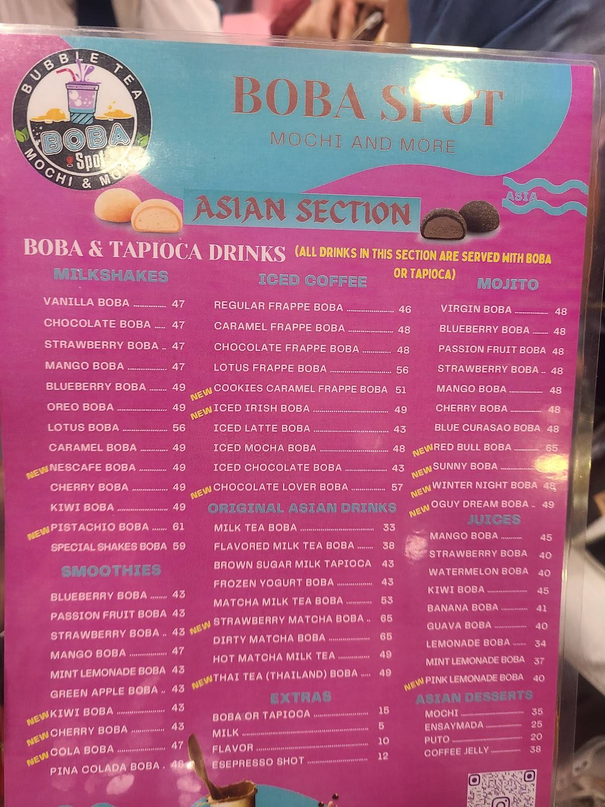 Menu at Boba Spot Cafe, Alexandria, 8 Sidi Gabir Rd