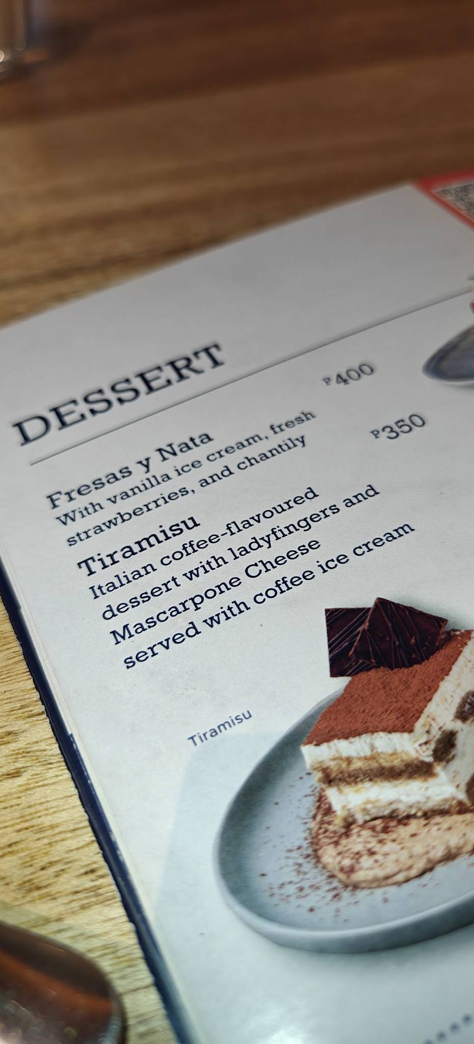 Menu at Bom Gosto, One Ayala restaurant, Makati