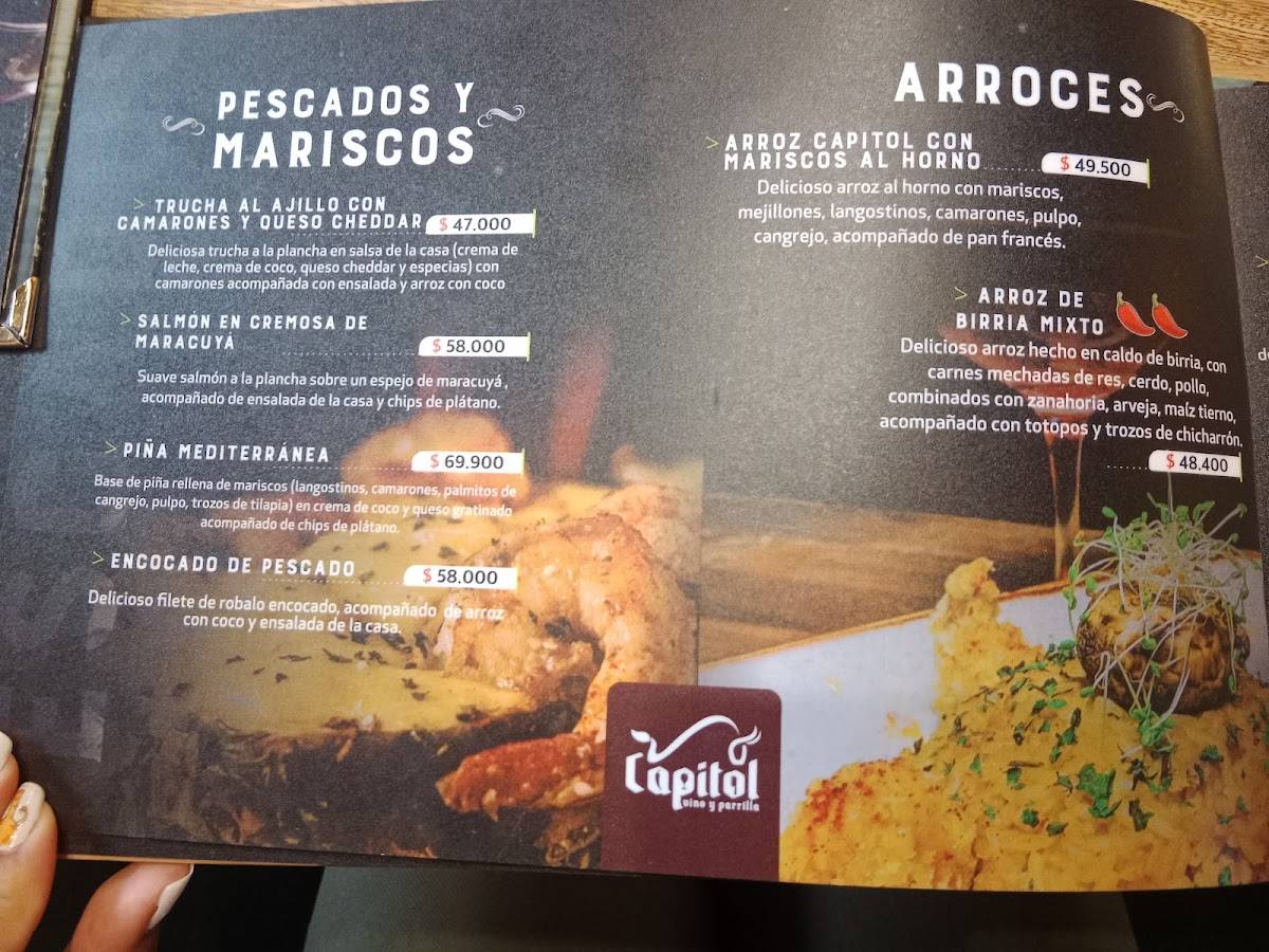 Carta de CAPITOL VINO Y PARRILLA, Bogotá