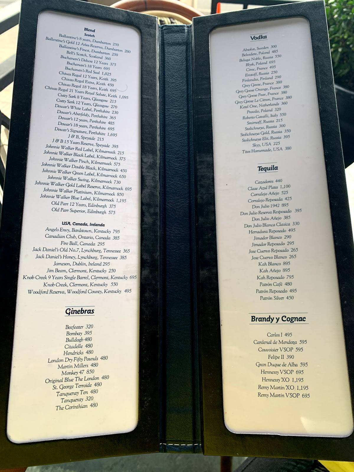 Menu at Café SBG, Santo Domingo, Blue Mall