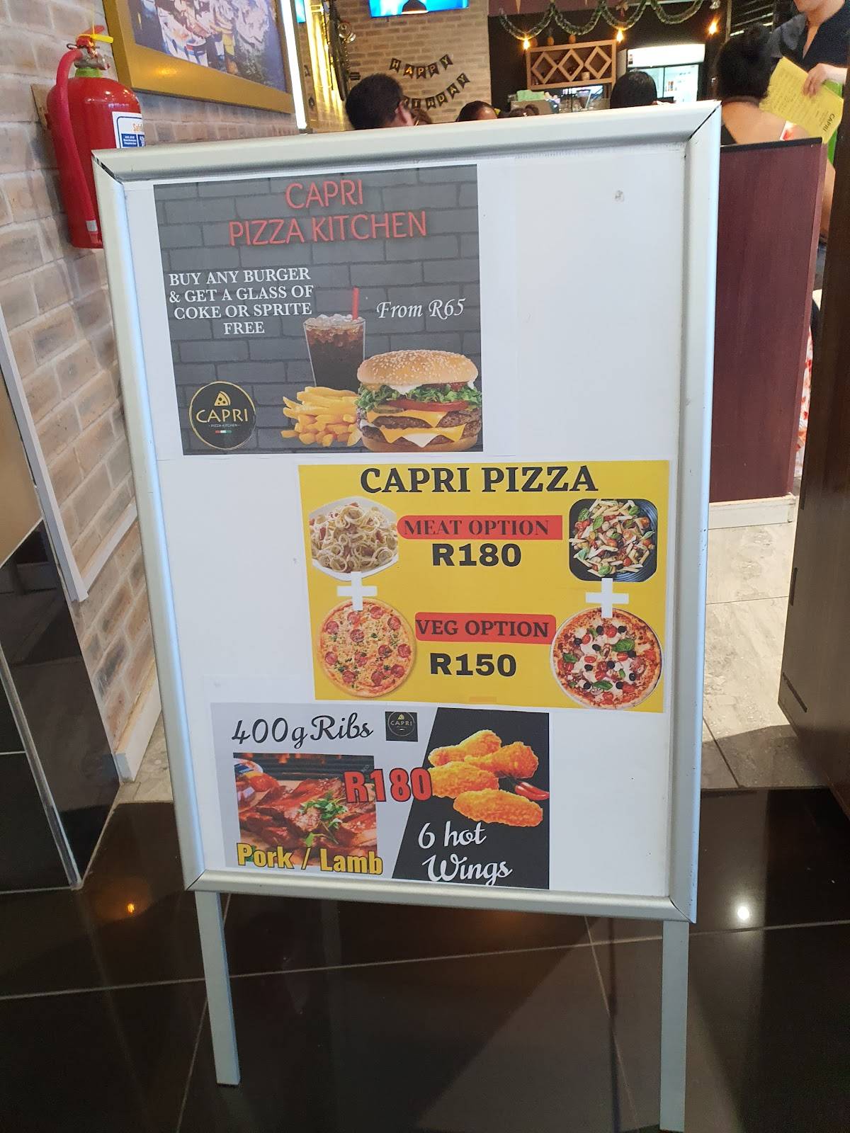 Menu at Capri Pizza Kitchen (est.2020) restaurant, Queensburgh
