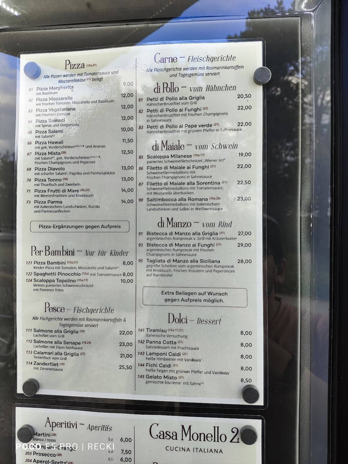 Speisekarte von Casa Monello 2 restaurant, Lübbenau/Spreewald